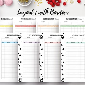 Pet Medication Tracker, Printable Pet Medicine Chart, Pet Planner ...