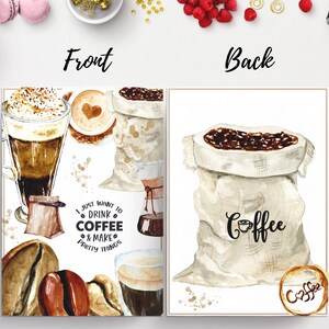 Coffee Planner Dashboard, Printable Planner Cover, Set of 4, Coffee ...