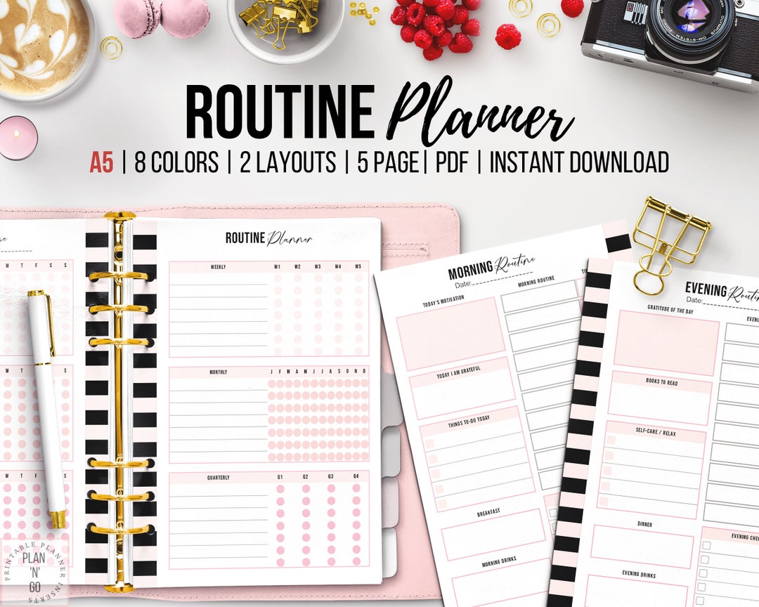 Printable Routine Checklist, Routine Planner, Habit Tracker, Morning ...
