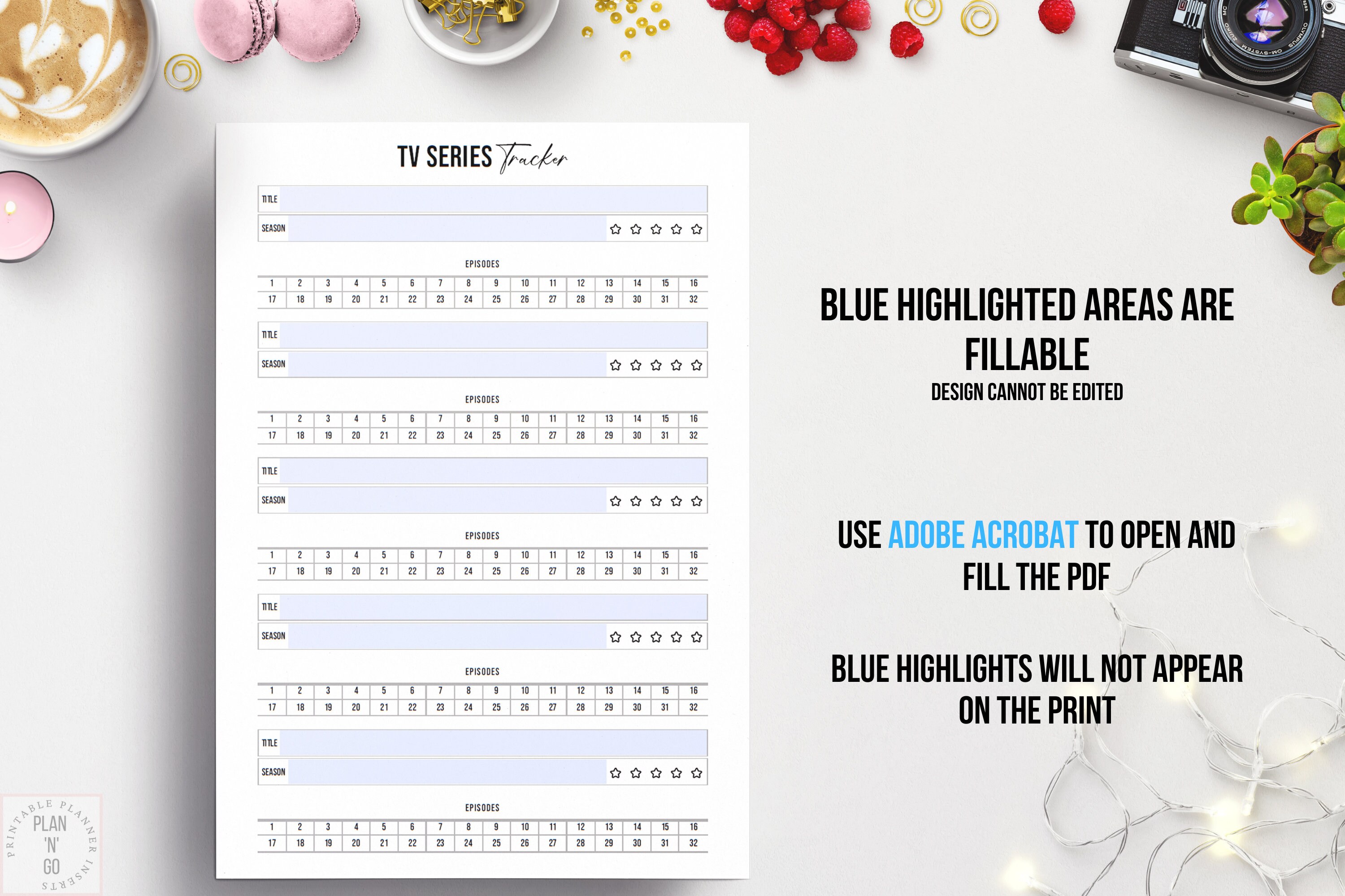 Editable TV Series Tracker Printable TV Show TV Series - Etsy