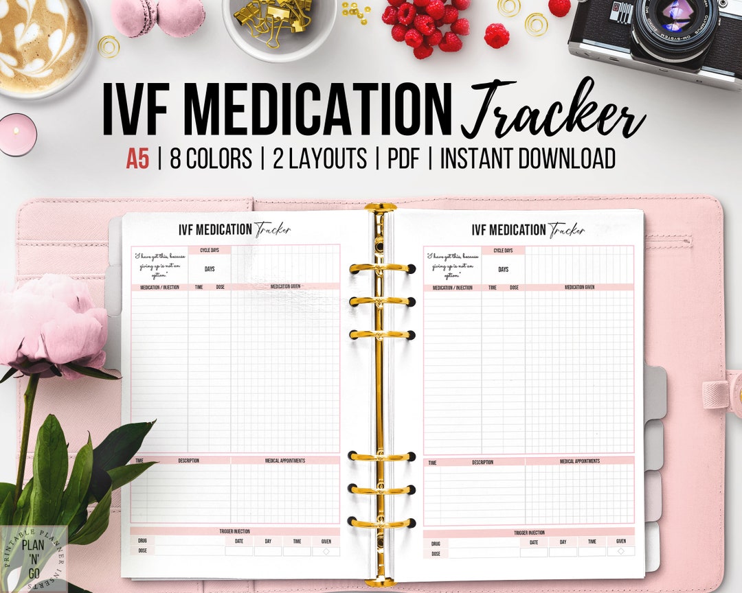 IVF Medication Tracker, IVF Medication Organizer, IVF Journal ...