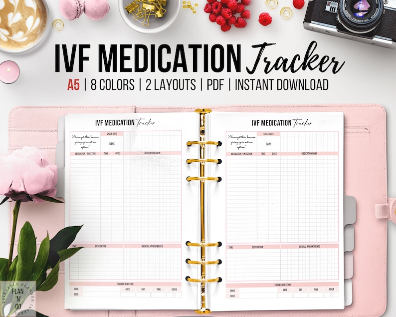 IVF Medication Tracker, IVF Medication Organizer, IVF Journal ...