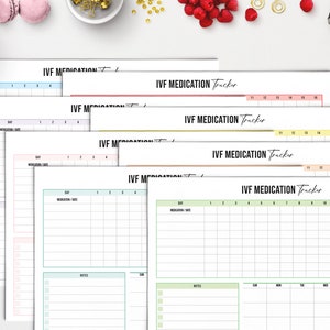IVF Medication Tracker, Editable Conception Organizer, Sunday Start ...