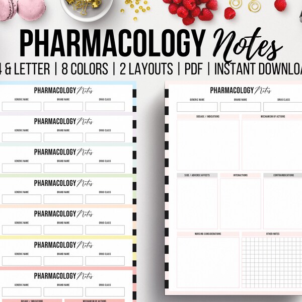 Nursing Student Note Taking Template - Etsy