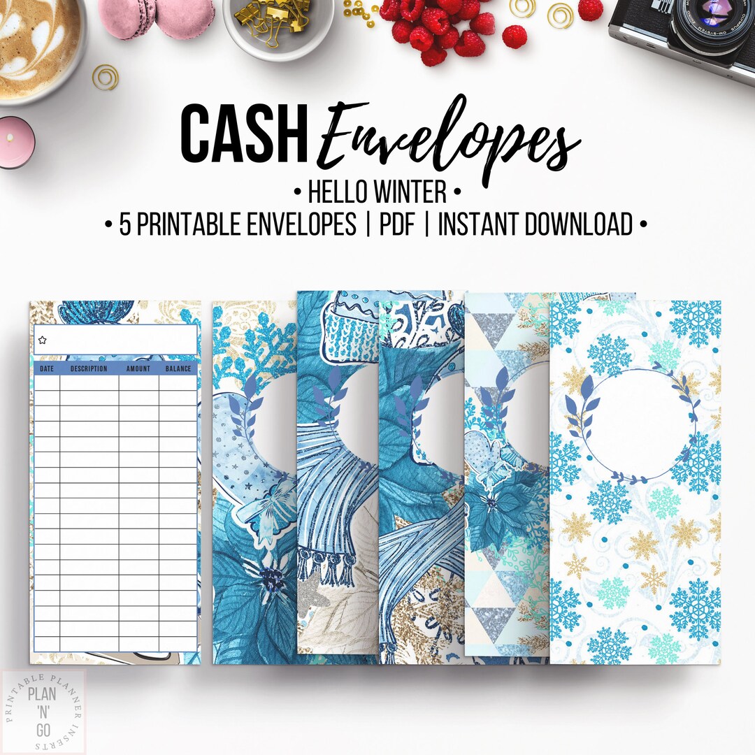 Printable Cash Envelope, Cash Envelope Tracker, Spending Tracker, Set ...