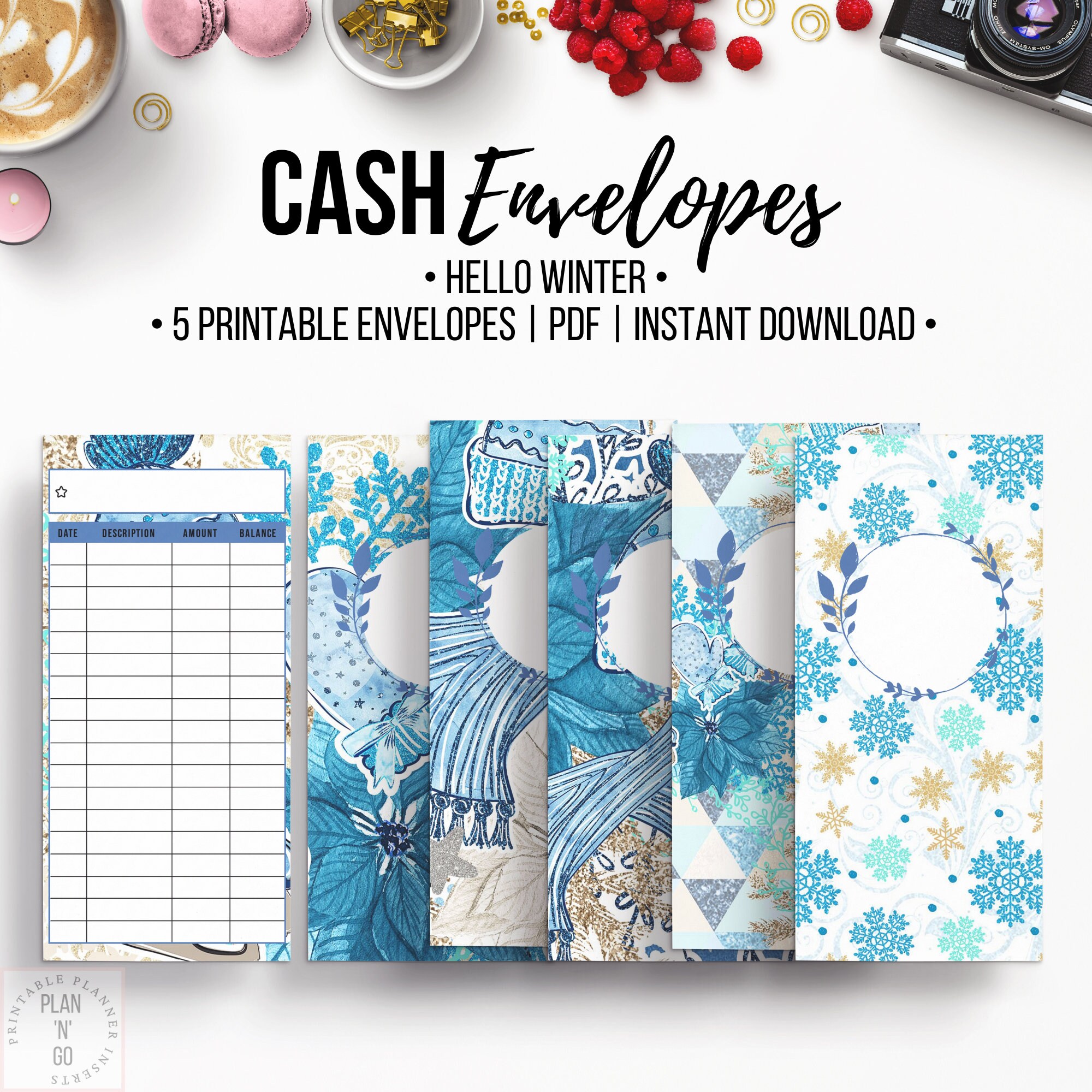 Printable Cash Envelope, Cash Envelope Tracker, Spending Tracker, Set ...