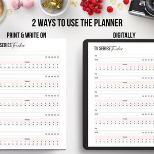 TV Series Tracker, Printable Entertainment Planner, Episode Log ...