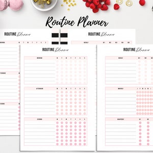 Printable Routine Checklist, Routine Planner, Habit Tracker, Morning ...