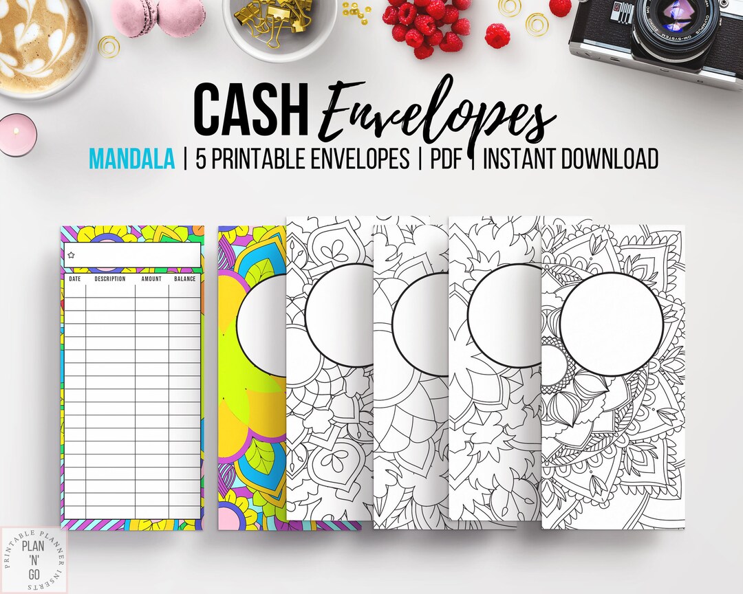 Cash Stuffing Envelope, Printable Cash Envelope, Spending Tracker, Set ...