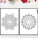 Floral Mandala Coloring Pages Set Mindful Adult Meditation PDF Bundle ...