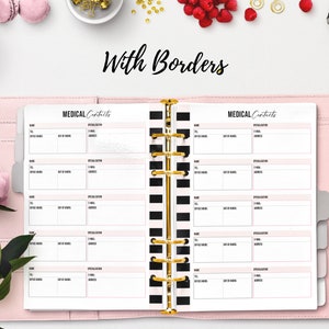 Medical Contact List, Printable Contact Info Sheet, Important Numbers ...