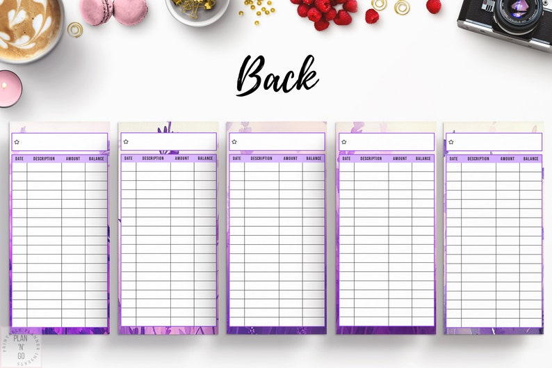 Printable Cash Envelope, Cash Tracker, Lavender Download, Envelope ...