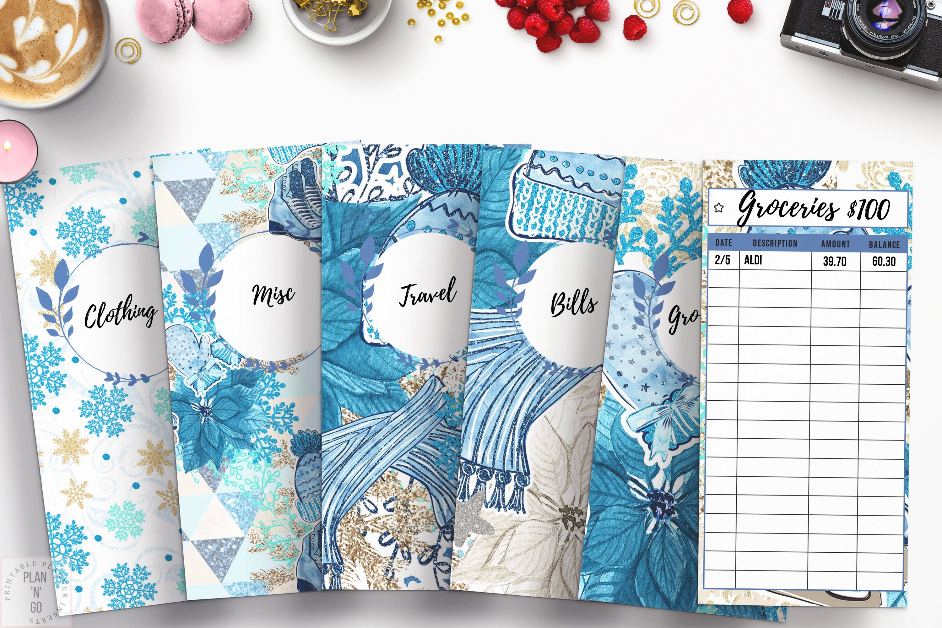 Printable Cash Envelope, Cash Envelope Tracker, Spending Tracker, Set ...