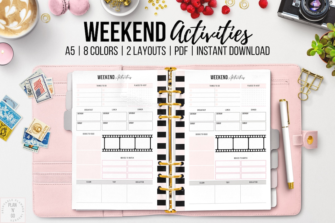 Weekend Planner Printable Weekend Activities To-do List - Etsy
