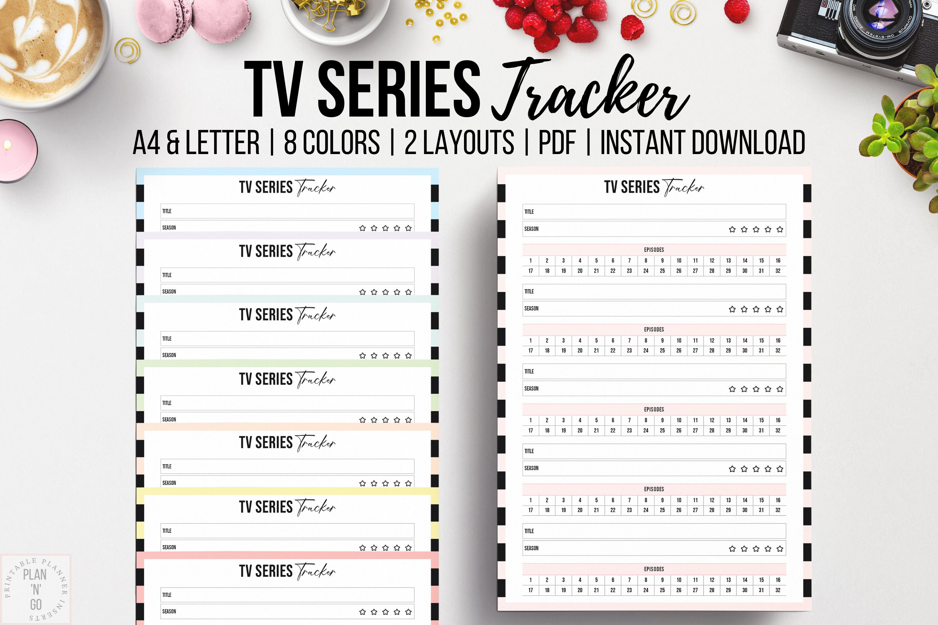 Episode Tracker Printable A4 Letter Television Journal TV - Etsy