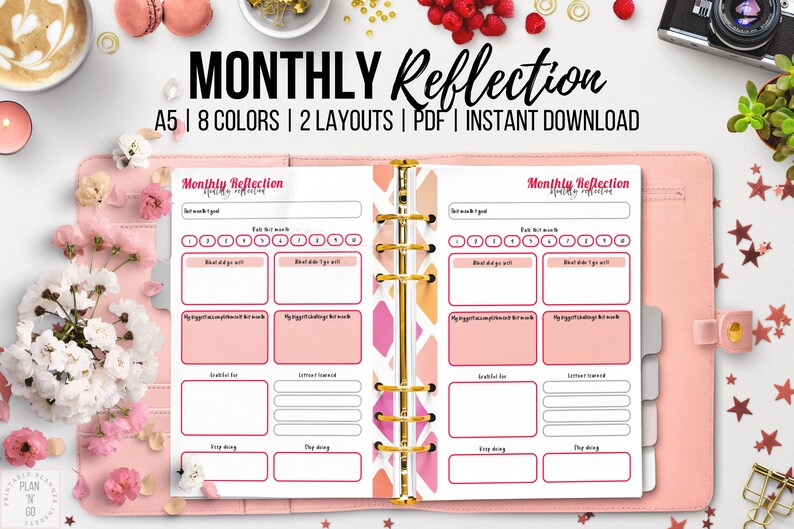 Reflection Journal Printable Monthly Reflection Month in - Etsy