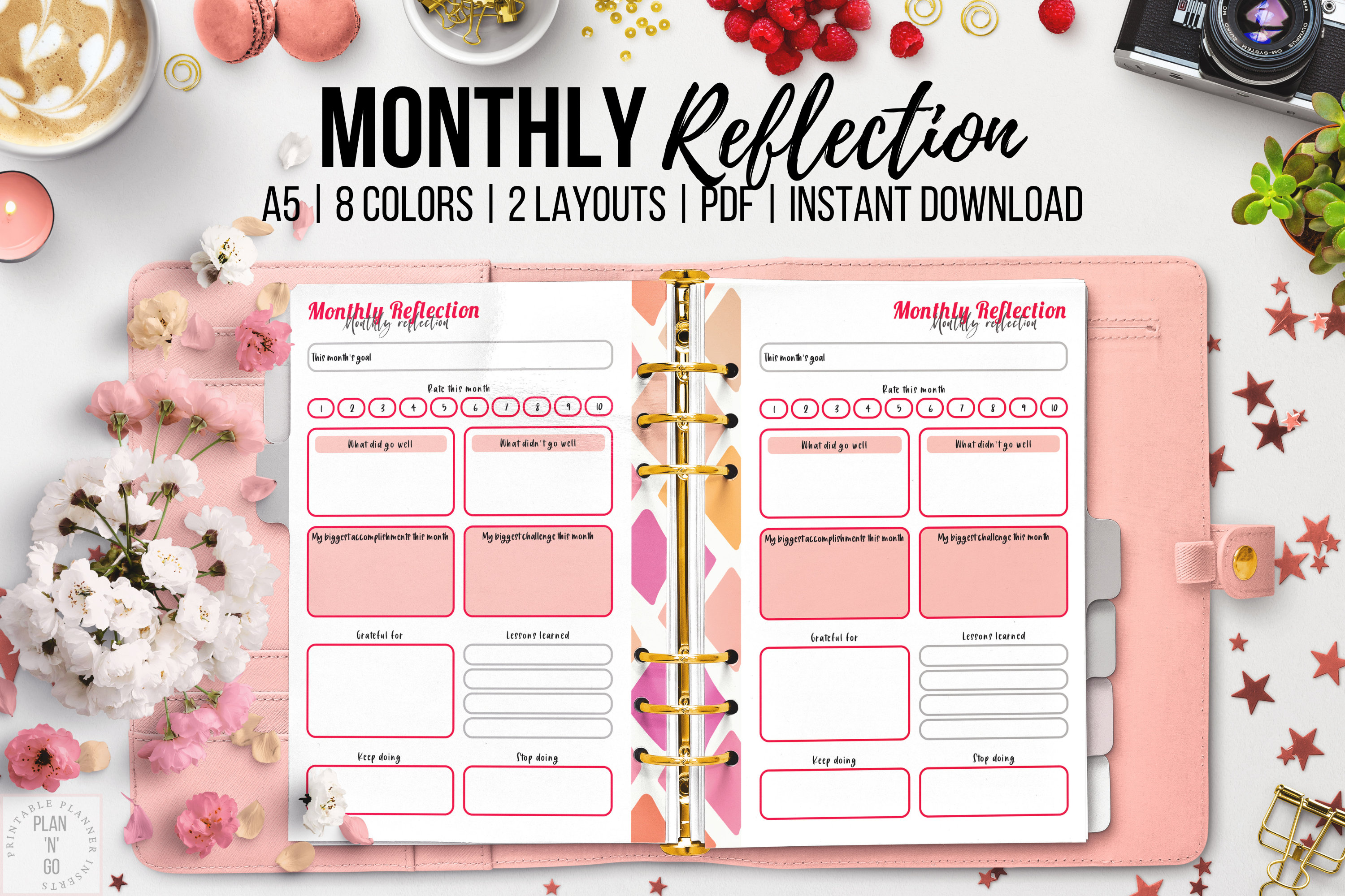 Reflection Journal Printable Monthly Reflection Month in - Etsy