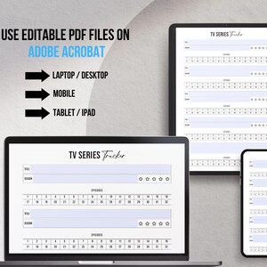 Editable TV Series Tracker, Printable TV Show, TV Series Journal ...