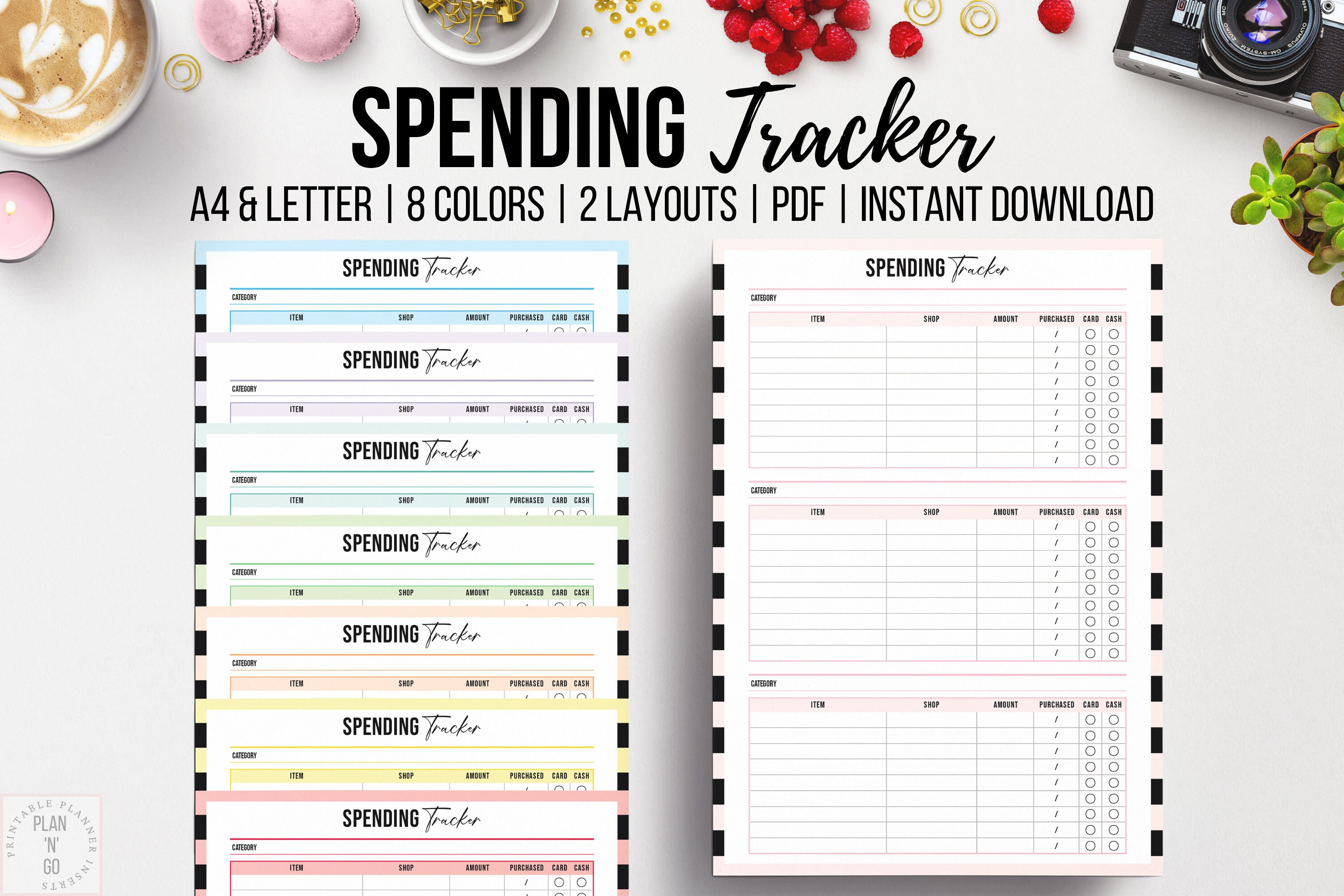 Spending Tracker Printable A4 Letter Order Tracker - Etsy