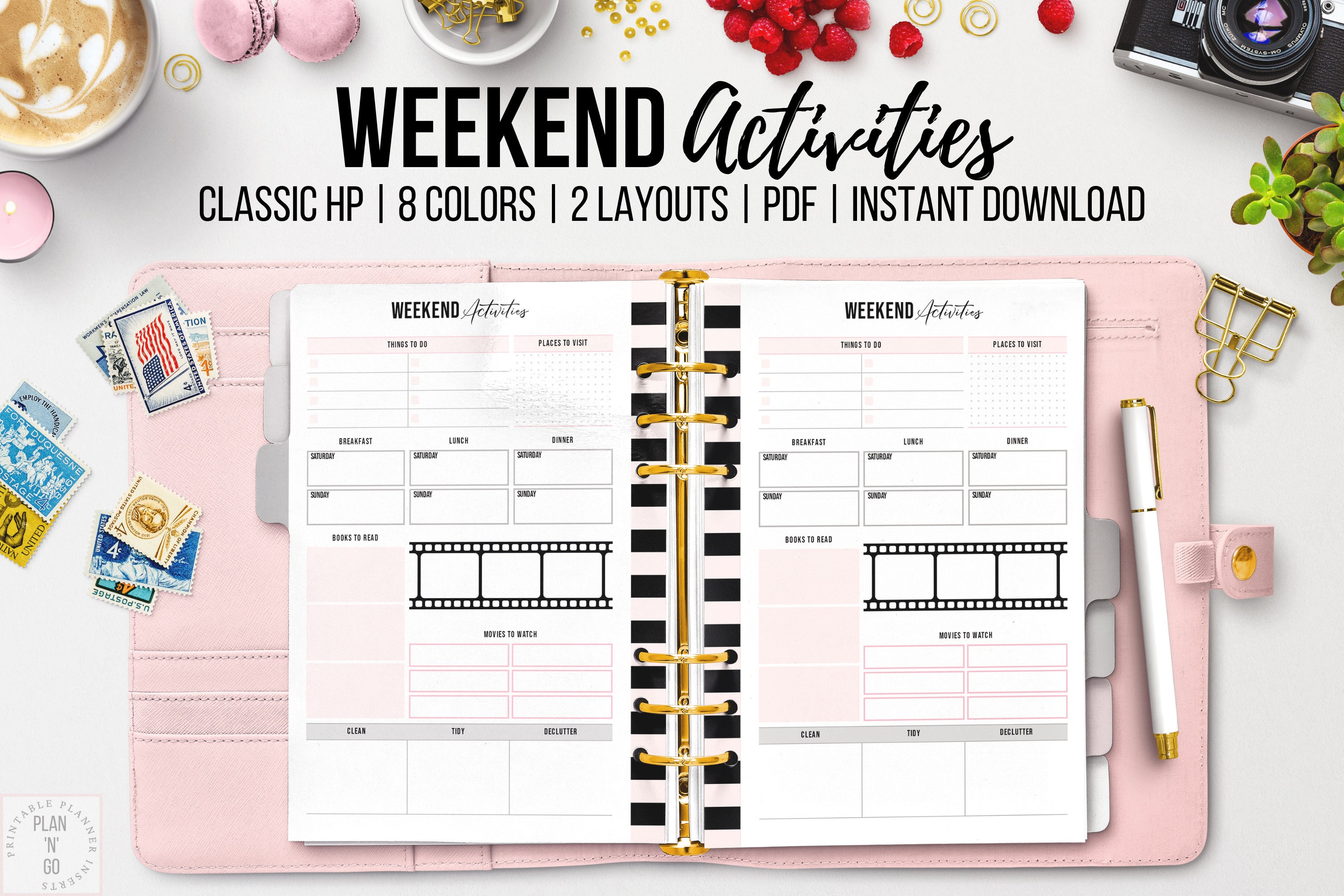 Weekend Planner Printable Activities to Do Task Planner - Etsy