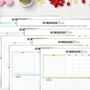 IVF Medication Tracker, Editable IVF Medication Schedule, Printable ...