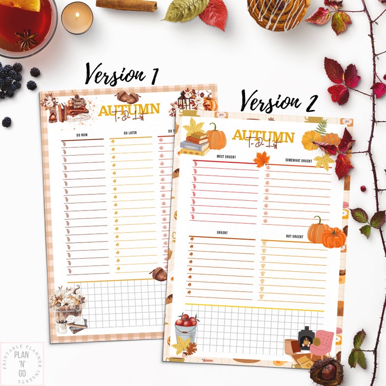 To Do List Printable, Brain Dump Template, Fall Journal, Autumn to Do ...
