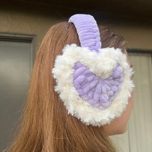 Crochet Heart Earmuffs - Etsy