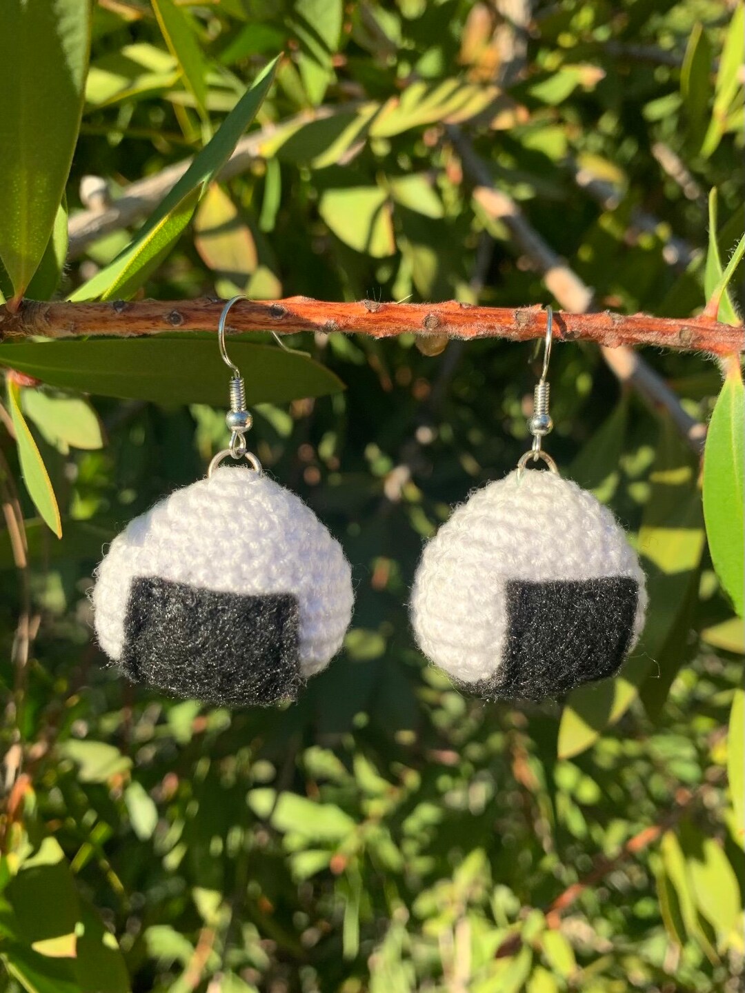 Crochet Onigiri Earrings - Etsy
