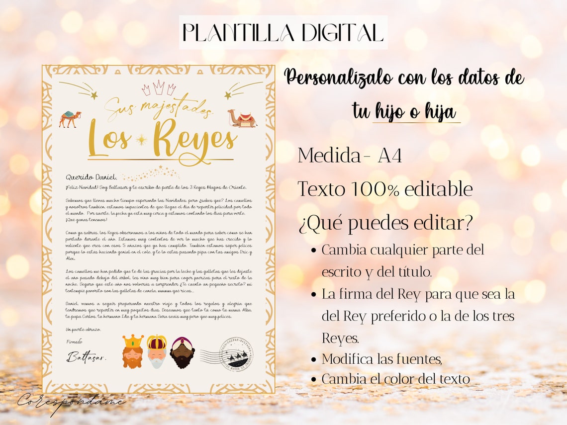 EDITABLE Official Three Kings Letter, Instant Download, Personalized ...