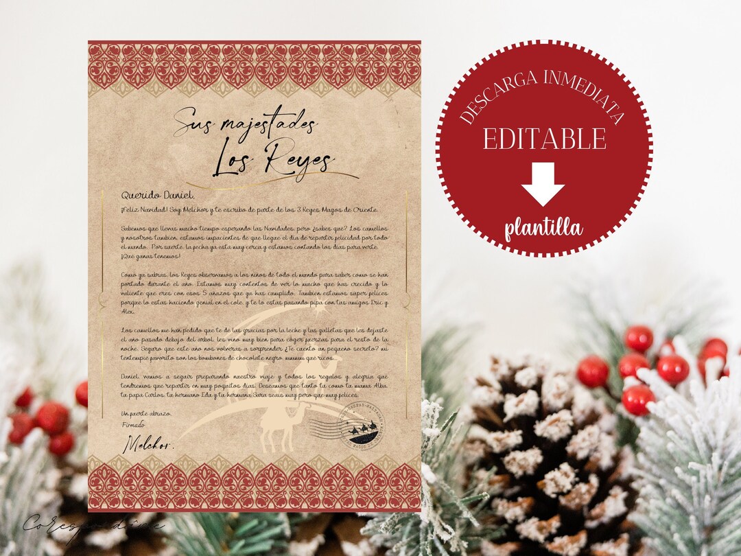 EDITABLE Official Three Kings Letter, Instant Download, Personalized ...