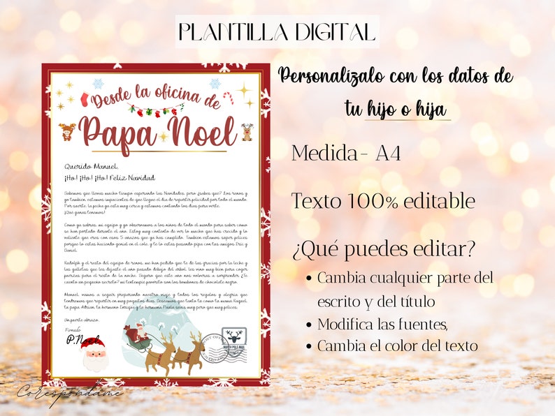 EDITABLE Official Letter From Santa, Instant Download, Personalized ...