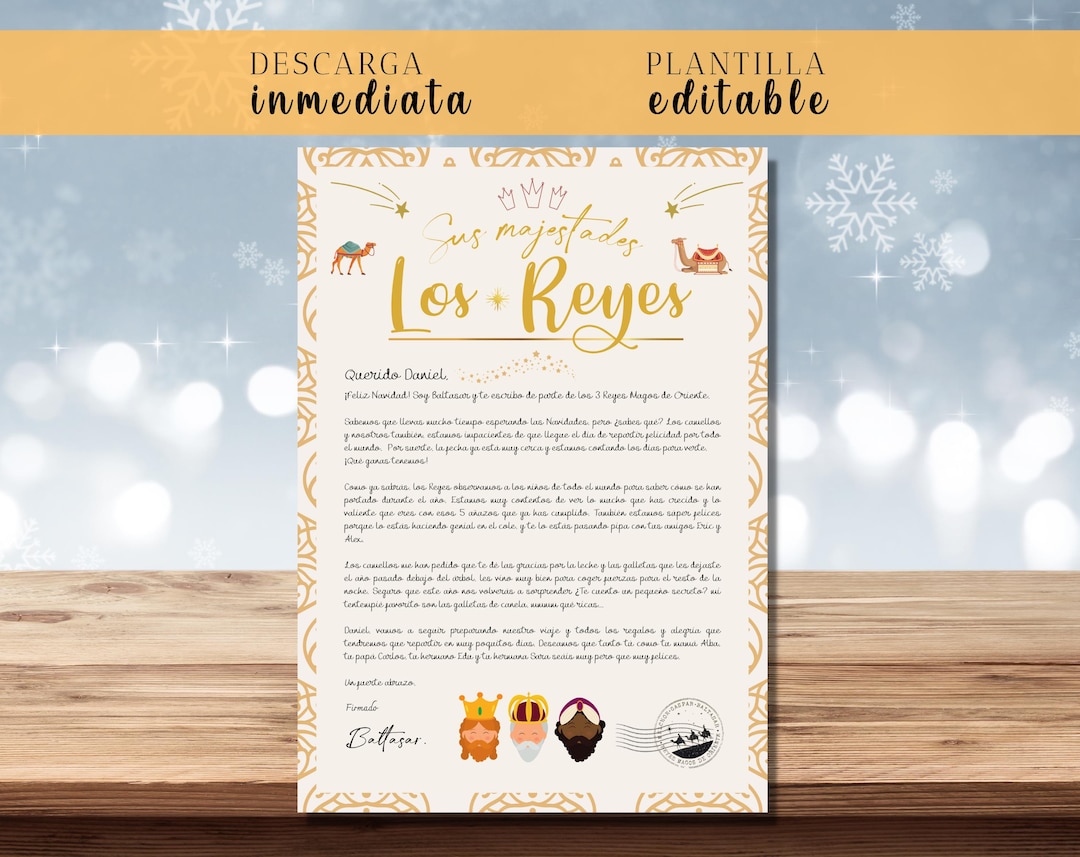 EDITABLE Official Three Kings Letter, Instant Download, Personalized ...