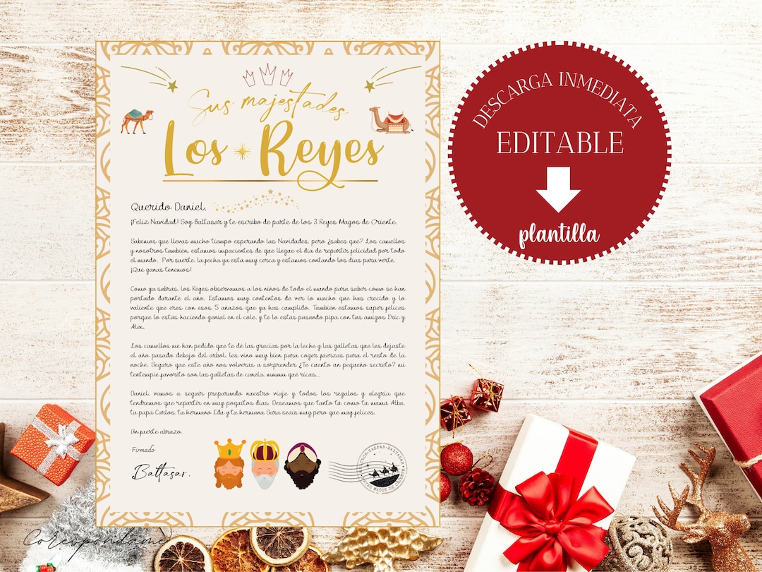 EDITABLE Official Letter to the Three Wise Men, Instant Download ...