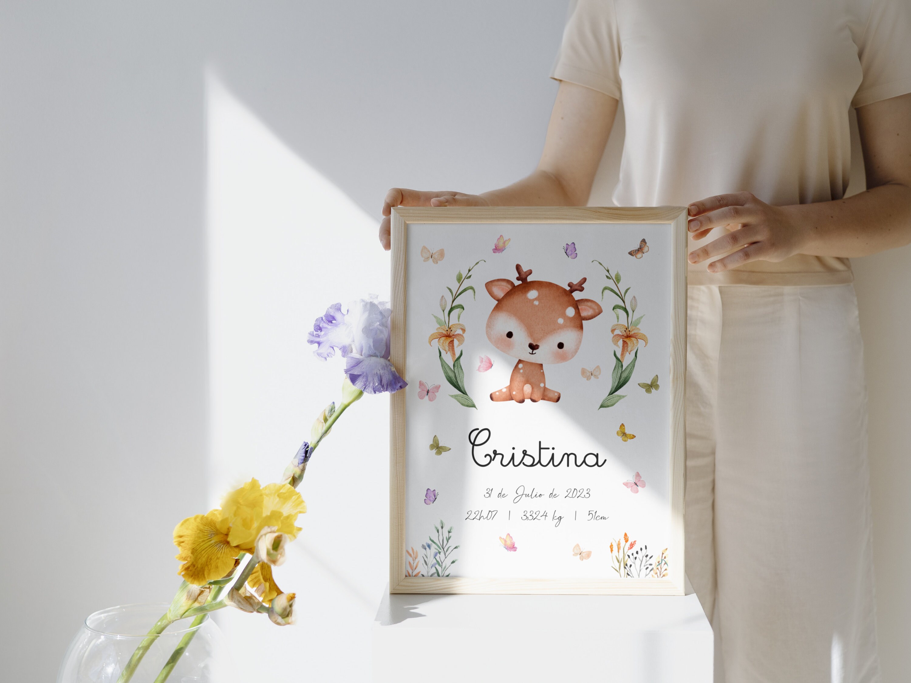 EDITABLE Personalized Baby Birth Print, Downloadable Birth Print, Baby ...