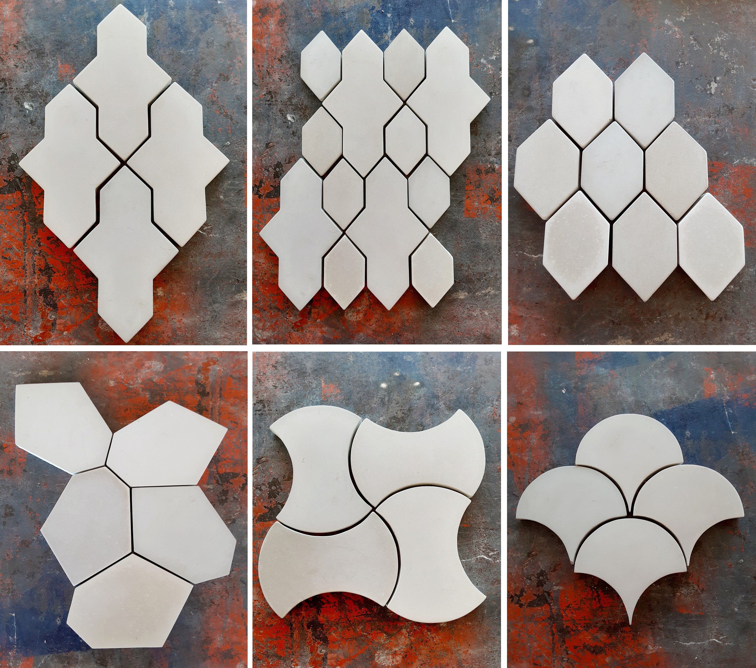 2-pack Cement Tile Sampler Mold DIY Concrete Mold Cement - Etsy