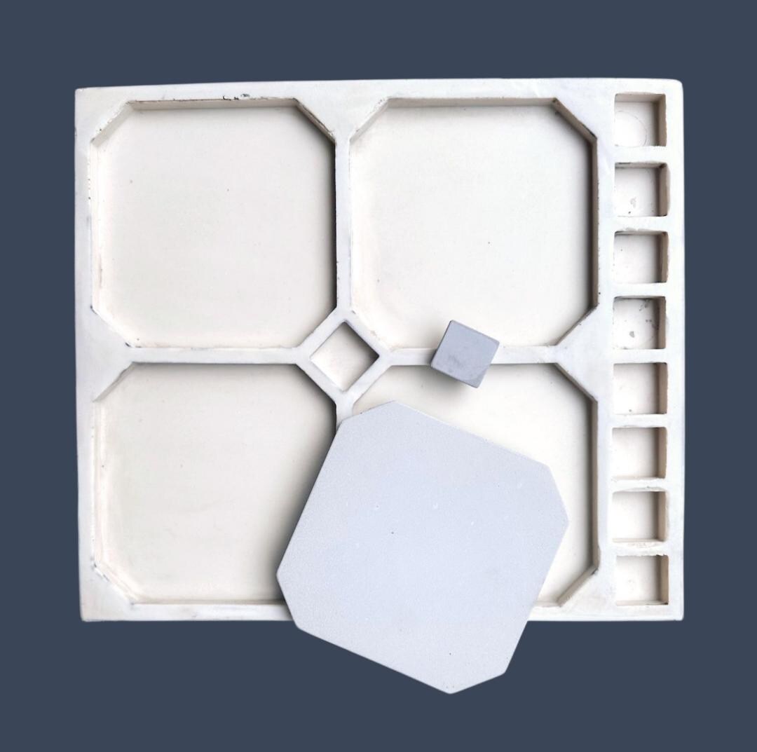 Mold for Octagon and Dot Cement Tile, 6" X 6" X 1/2", Concrete Mold ...