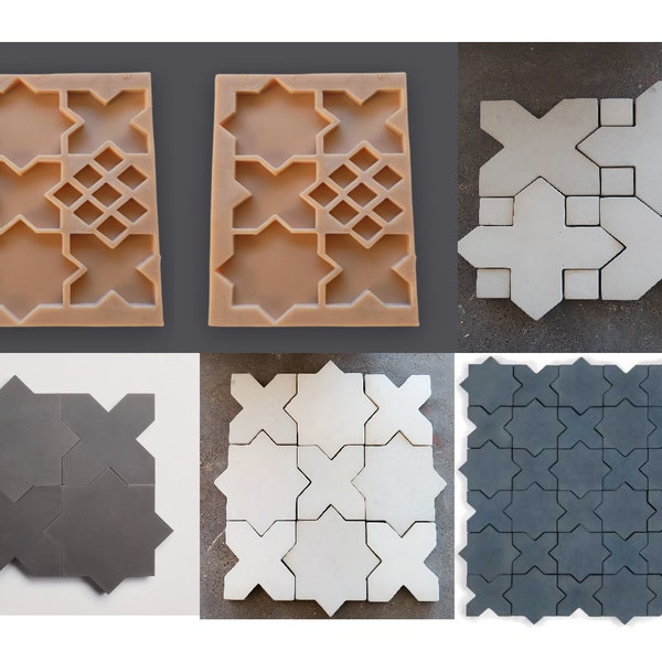 Zellige Tile Star and Cross - Etsy