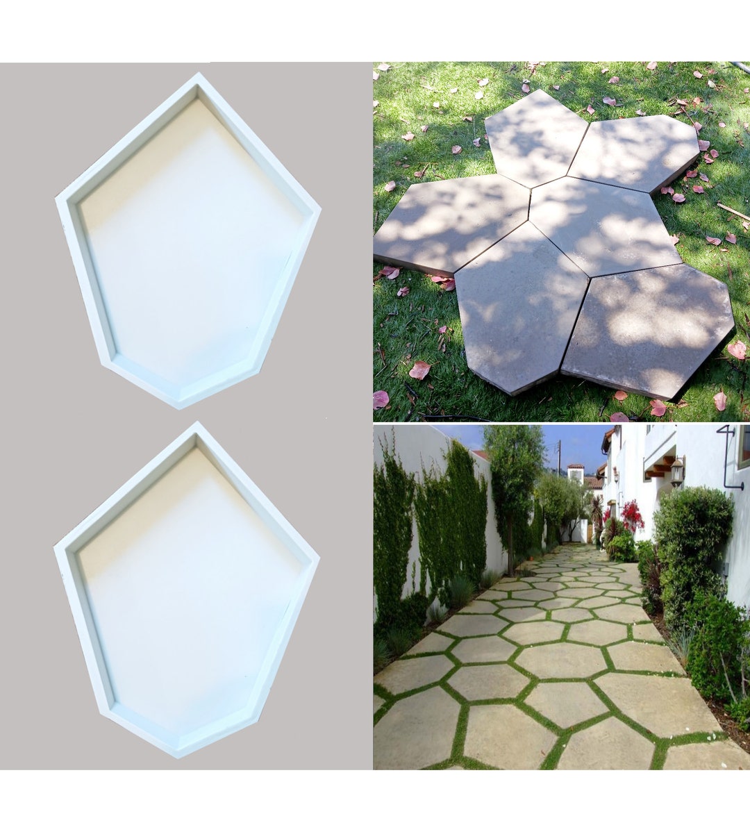 Polygon Concrete Paver Mold, DIY Concrete Mold, Concrete Paver Mold ...