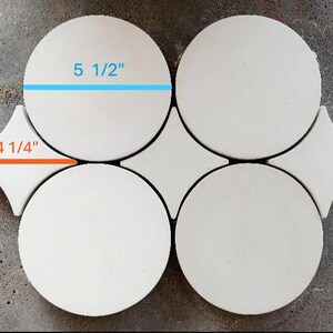 Circle and Diamond Tile Mold, Concrete Mold, DIY Tile Mold, Terracotta ...