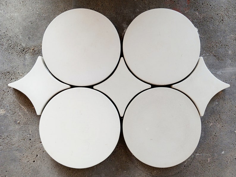 5.5 Belgian Circle Diamond Cement Tile Mold Concrete - Etsy