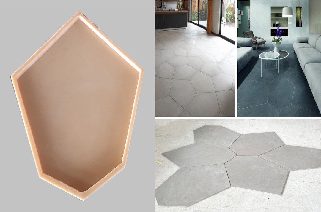 Polygon Cement Tile Mold, Concrete Tile Mold, Floor Tile, Custom Molds ...