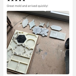 Cement Tile Sampler Mold. DIY Concrete Mold, Cement Tile Mold. Custom ...