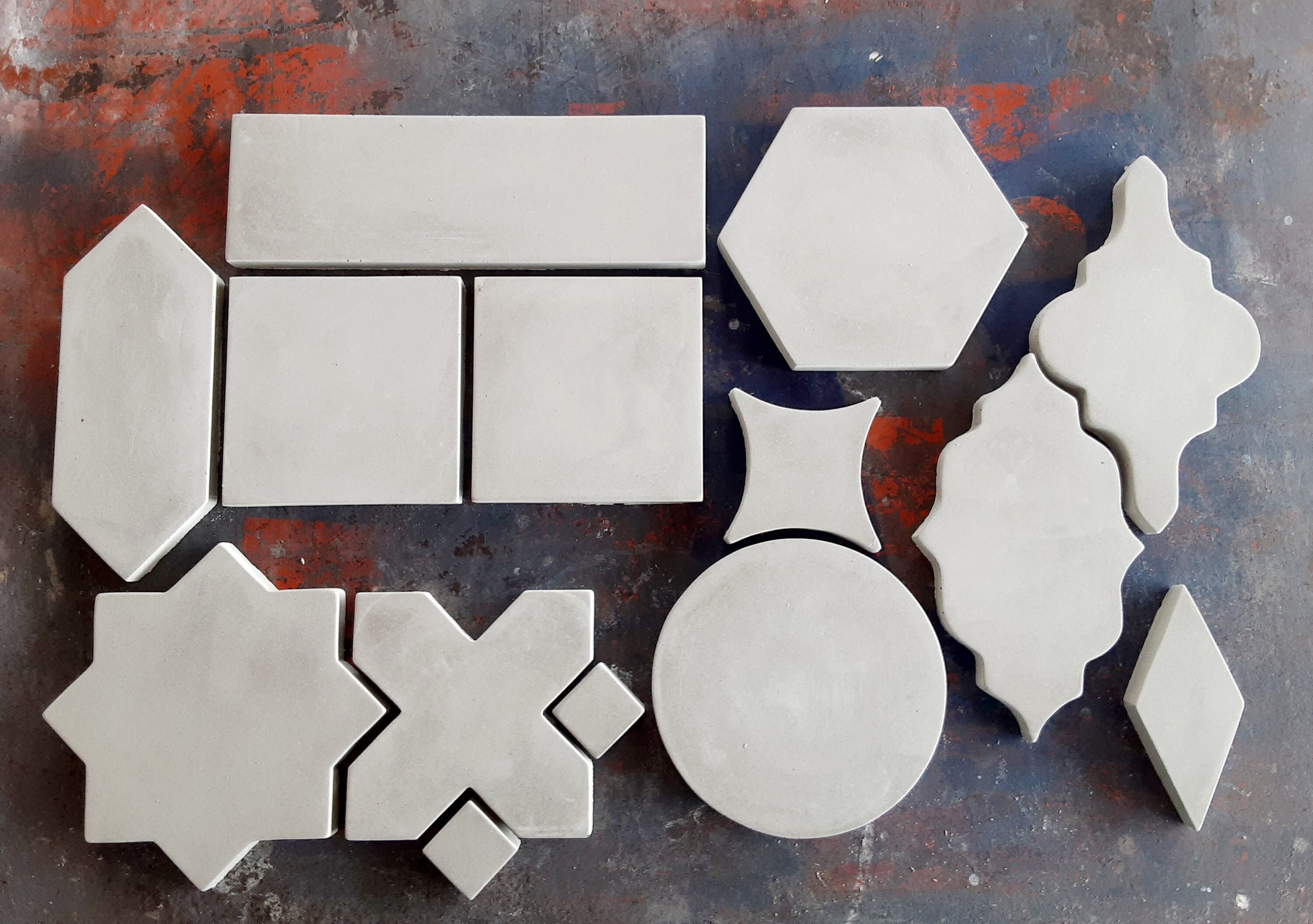 2-pack Cement Tile Sampler Mold DIY Concrete Mold Cement - Etsy