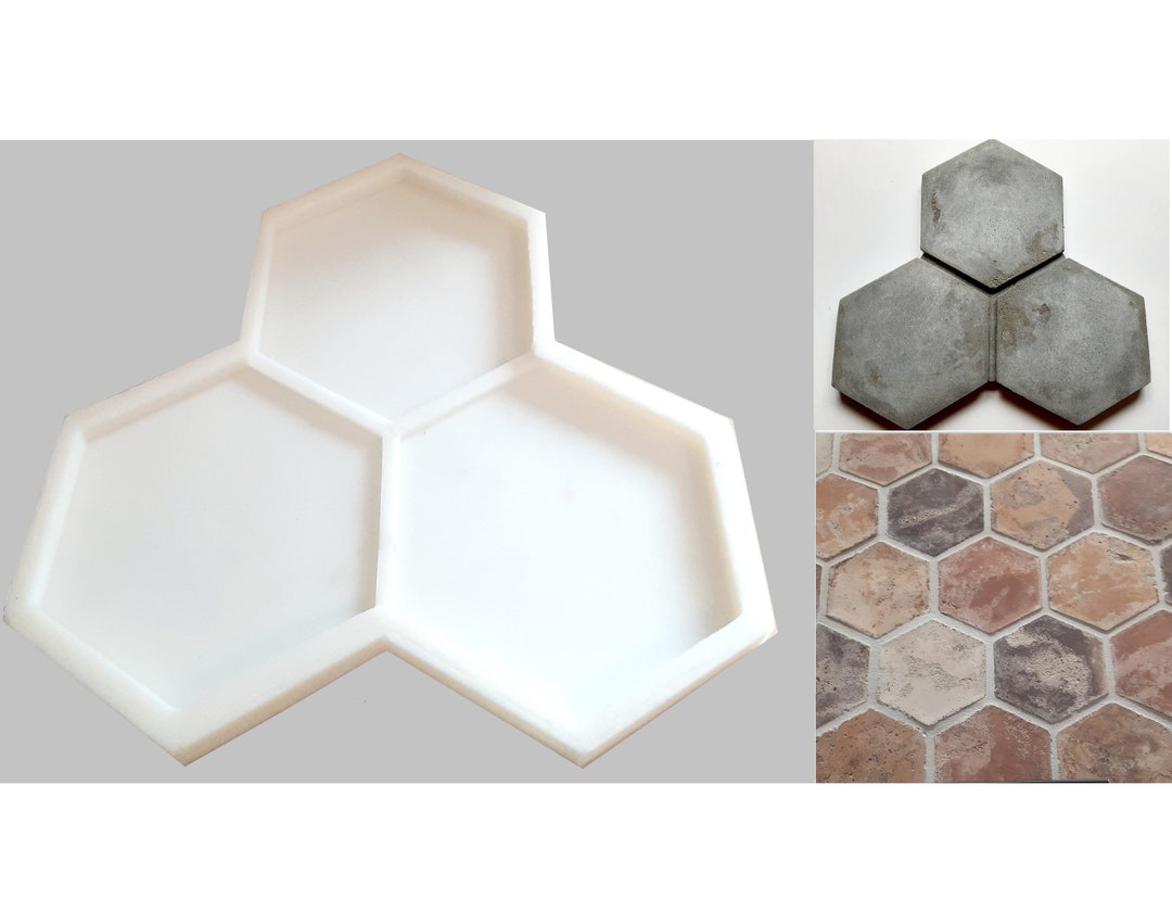 Tri-hex, Hexagon, Cement Tile Mold. Concrete Mold, Cement Tile Mold. - Etsy