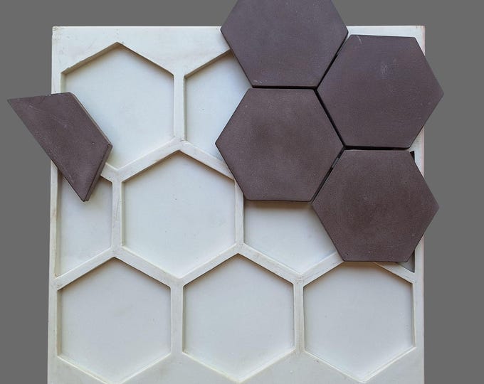 Mold for Concrete Hexagon Tiles, Cement Tiles, Make Your Own Tiles, DIY ...