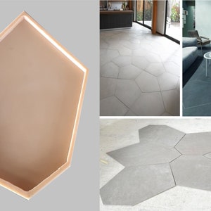 Polygon Cement Tile Mold, Concrete Tile Mold, Floor Tile, Custom Molds ...