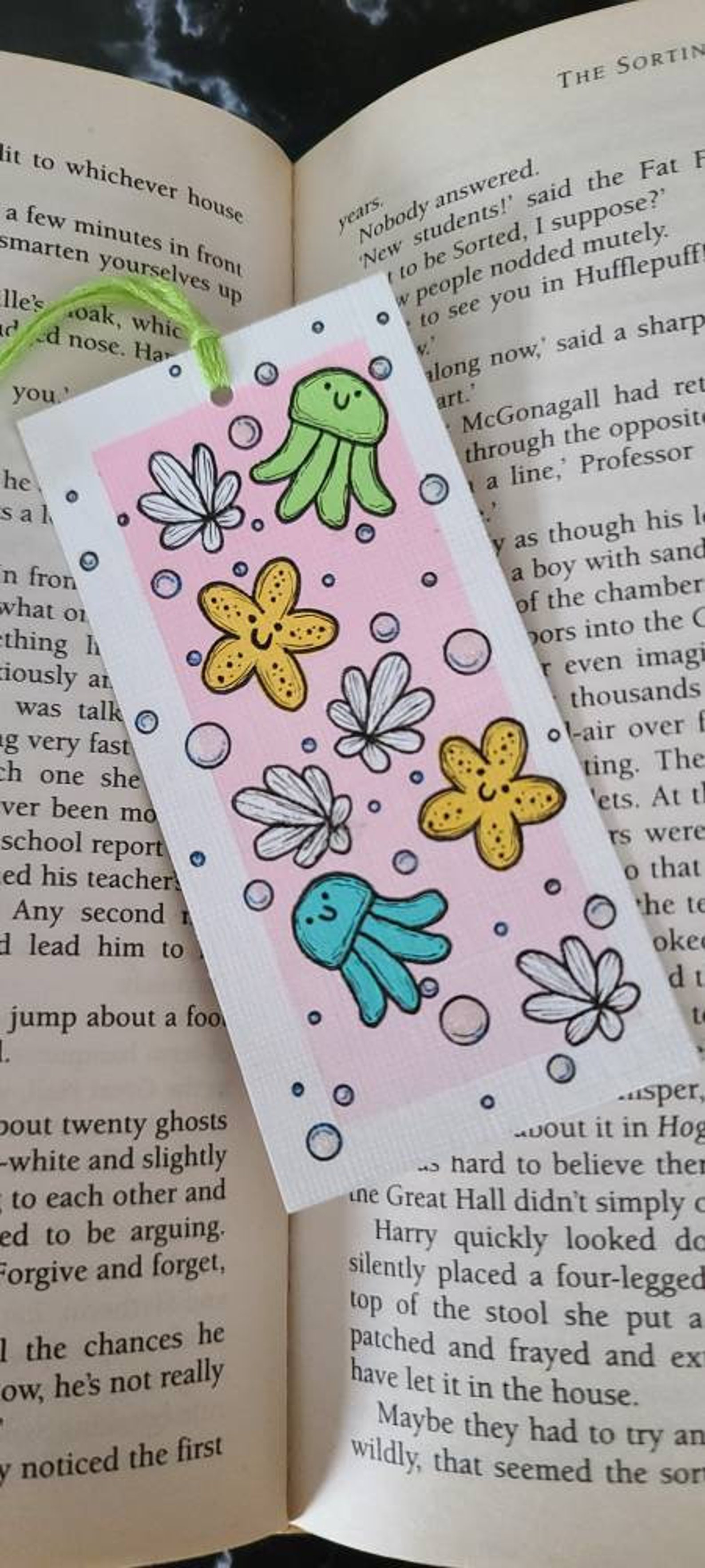 Kawaii Jellyfish Bookmark Acrylic Hand Painted - Etsy