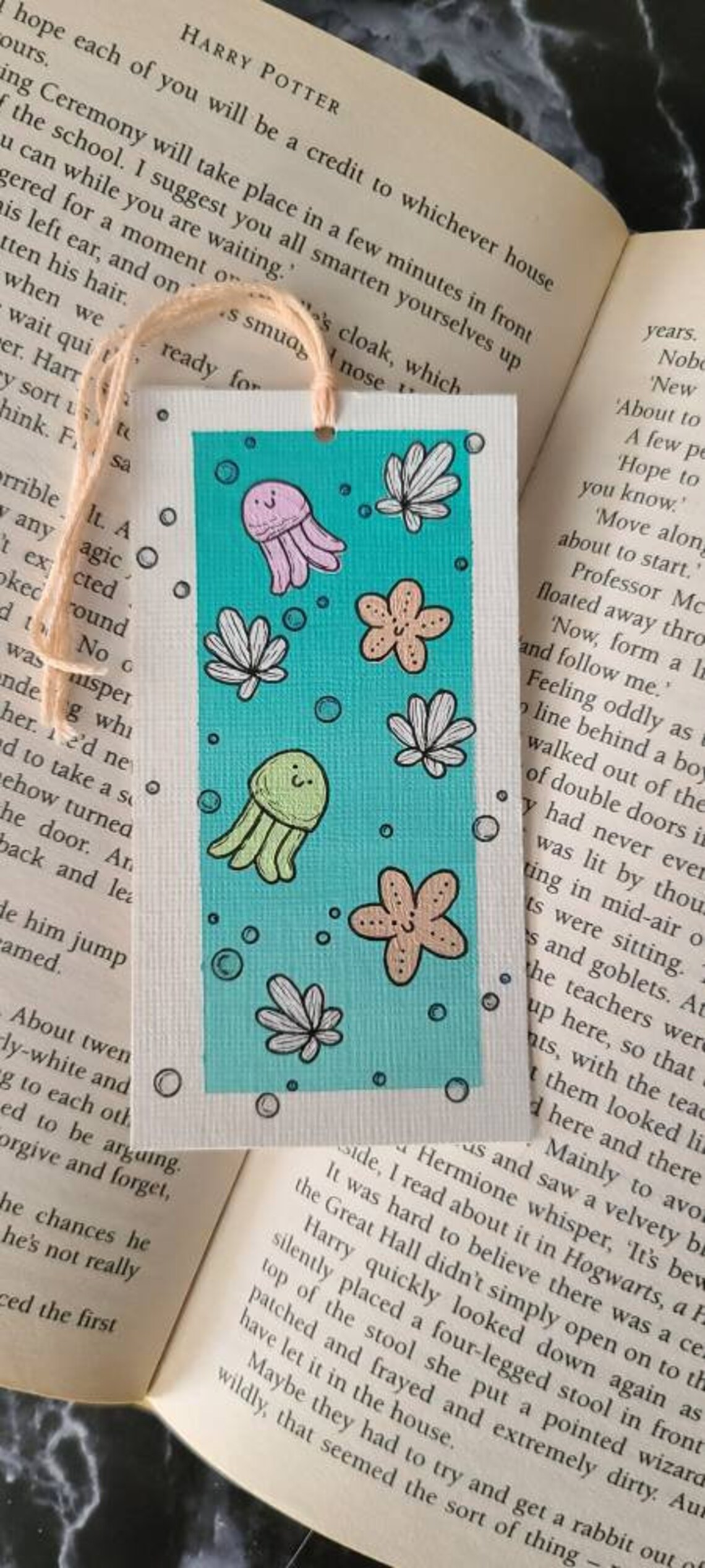 Kawaii Jellyfish Bookmark Acrylic Hand Painted - Etsy