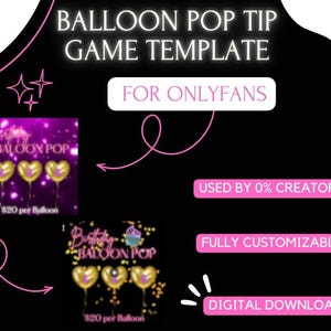 Birthday Balloon Tip Game Template for Onlyfans Tip Campaigns Ideas for ...