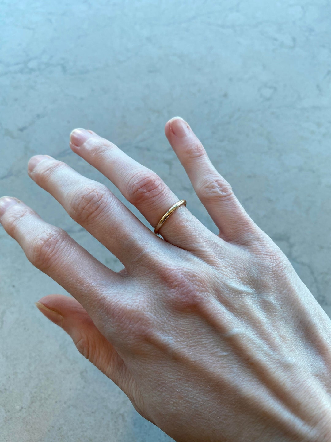 14K Gold-filled Stacking Ring, Handmade Gold-filled Smooth Round Ring ...
